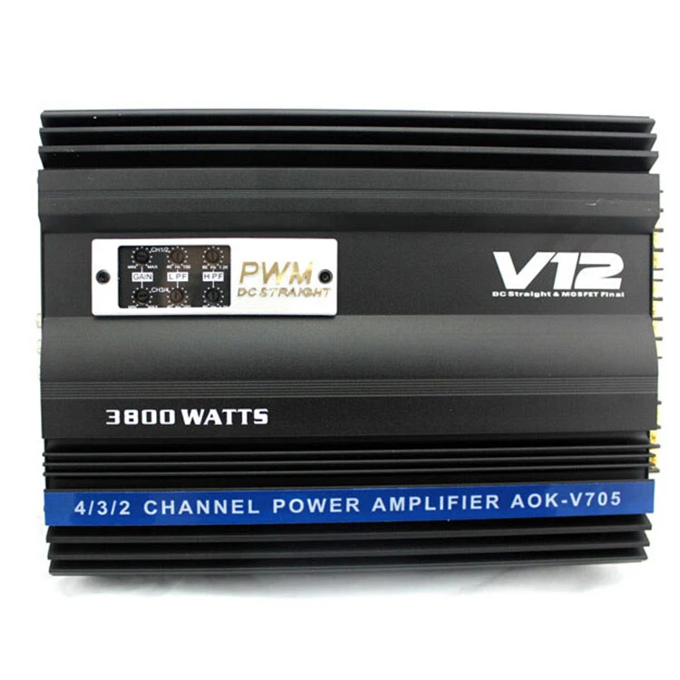 New V12 4 Channel Car Audio Amplifier 3600w Amplifier Encoding 4 Ch ...