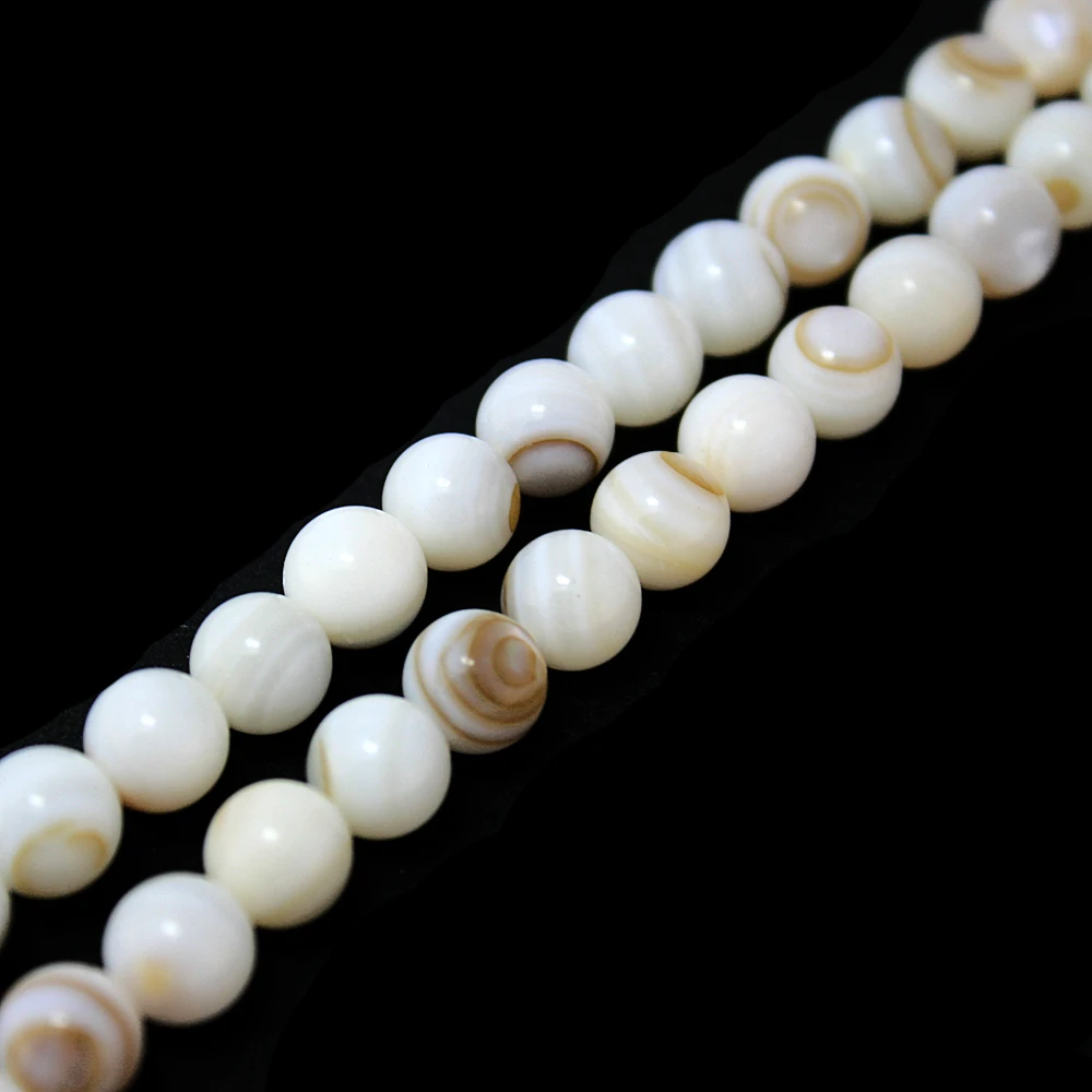 Natural Shell Pearl 7mm 1String/lot Round Beads for Jewelry Making ...
