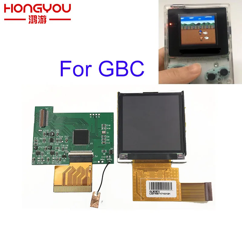 Kit de modificação de tela lcd para nintendo gbc, luz alta, para uso ...