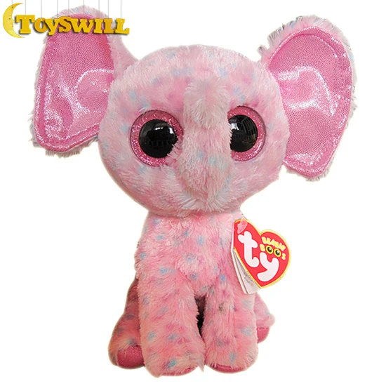 Ty Peanut the Pink Elephant 15cm Beanie Boos Stuffed Animal Plush Toy ...