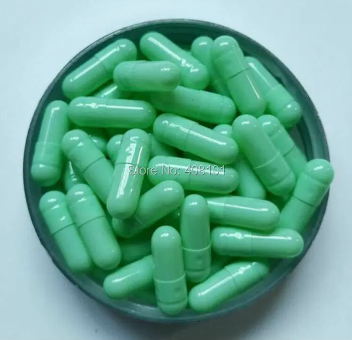 (5000pcs/pack) 4# Light Green/Light Green Color Gelatin Capsule, gel ...