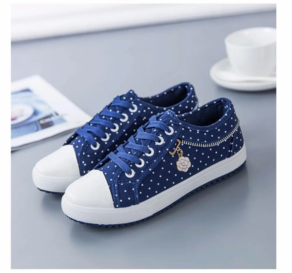 Women Casual Shoes Flat Canvas Shoes Female Comfortable Breathable Shoe ...