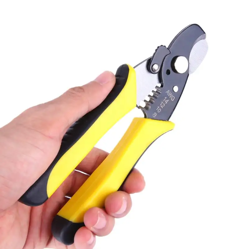 8" Wire Stripper Cable Cutting Scissor Multifunctional Stripping Pliers ...