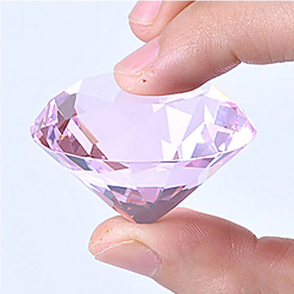 40mm Crystal Glass Diamond Ornaments Crystal Crafts Home Decoration Diy Jewerly Dec Home Wedding