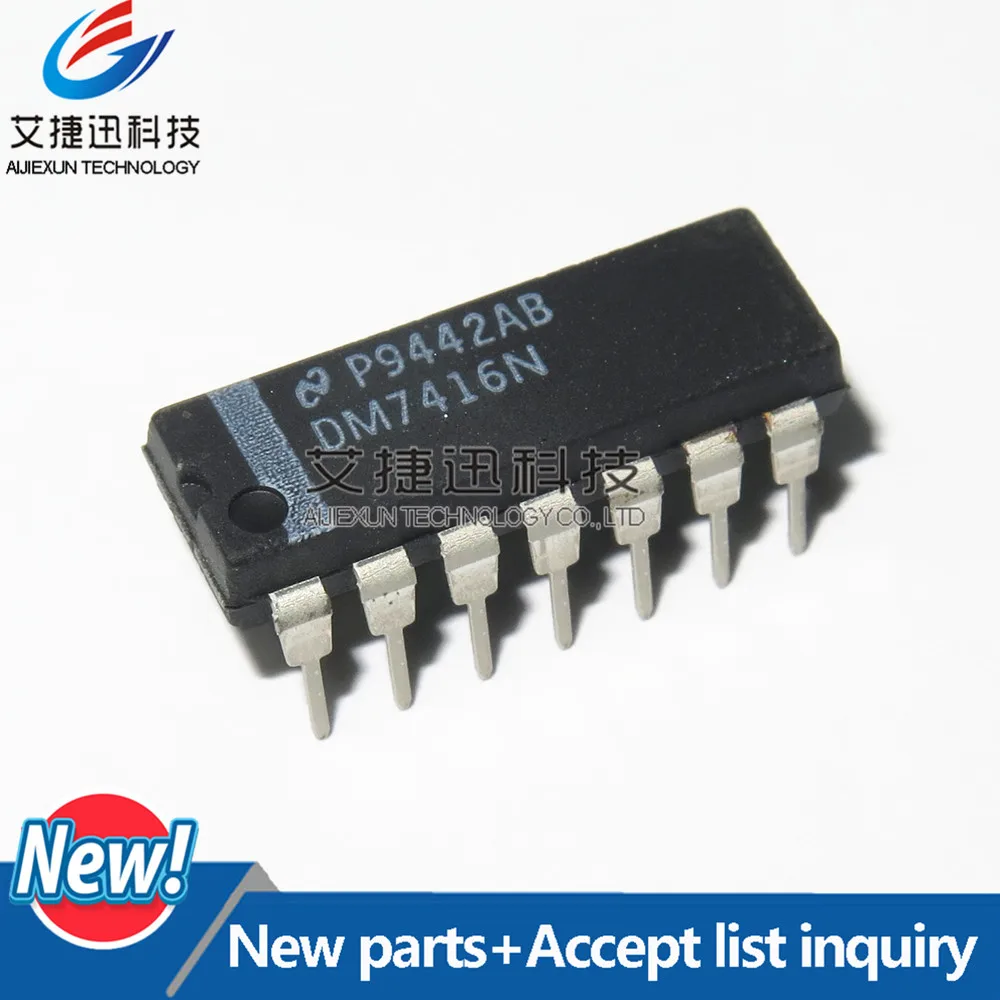 10Pcs-DM7416N-DIP14-Hex-Inverting-Buffers-with-High-Voltage-Open ...