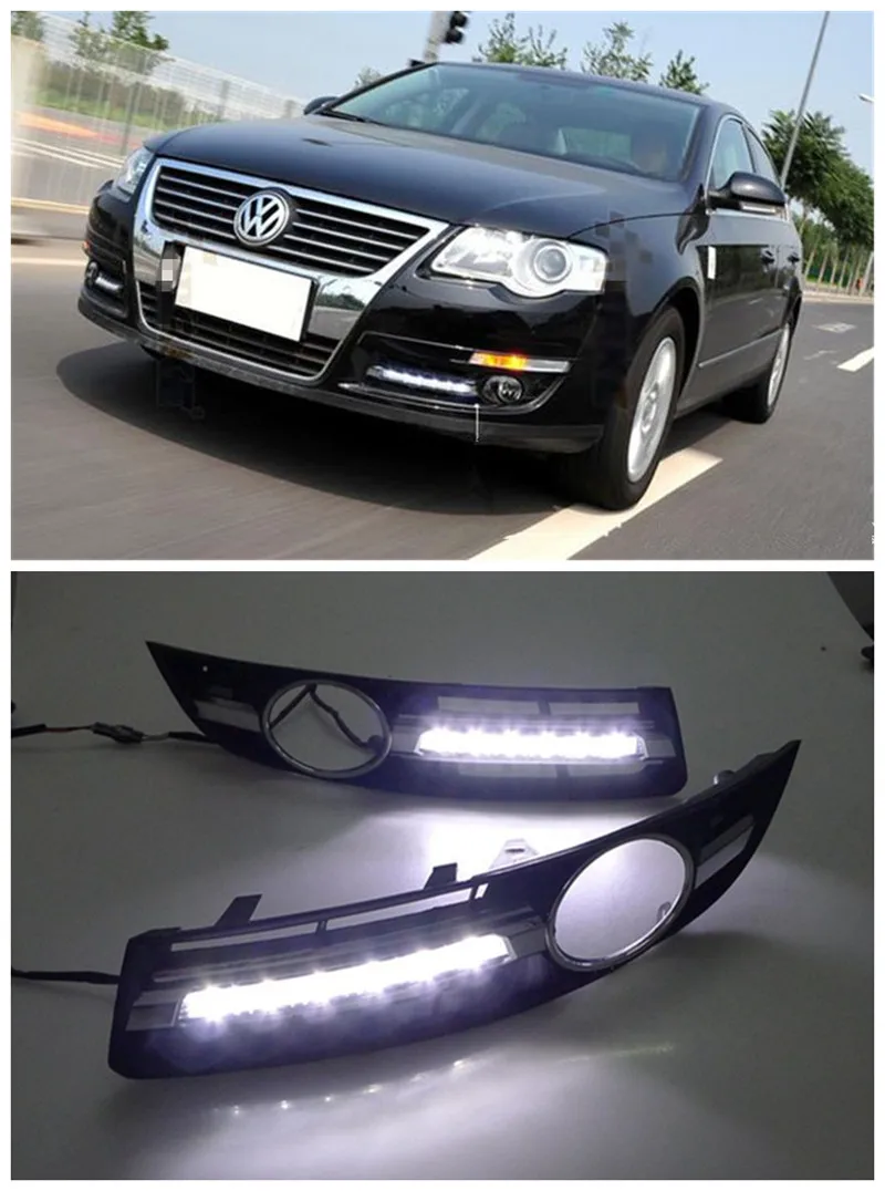 12V Car LED DRL For VW Volkswagen Passat B6 2007 2008 2009 2010 2011 ...