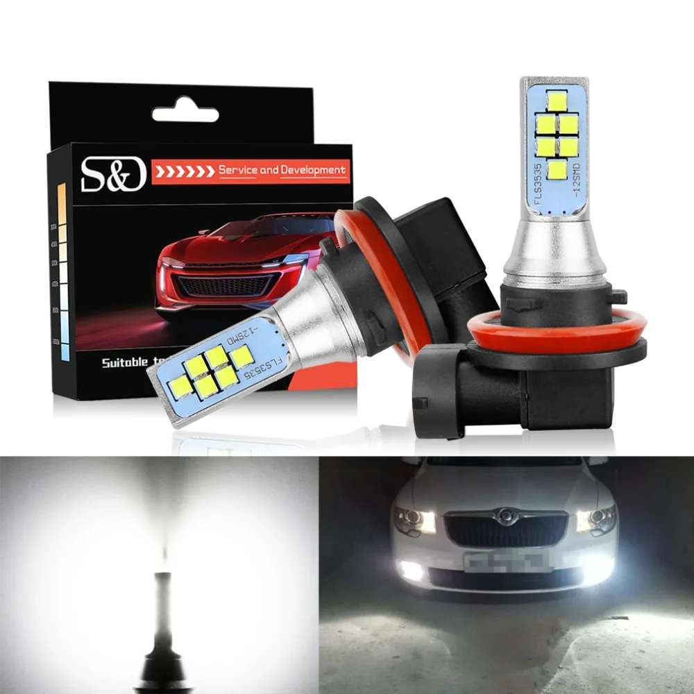 2X AUXITO 9005 HB3 LED Daytime Running Light Bulb 20000LM Driving Lamp ...