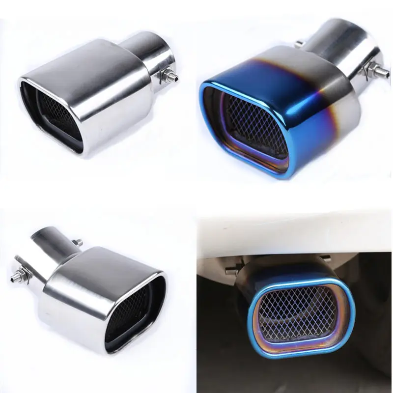 Universal Car Auto Square Exhaust Muffler Tip Stainless Steel Pipe ...