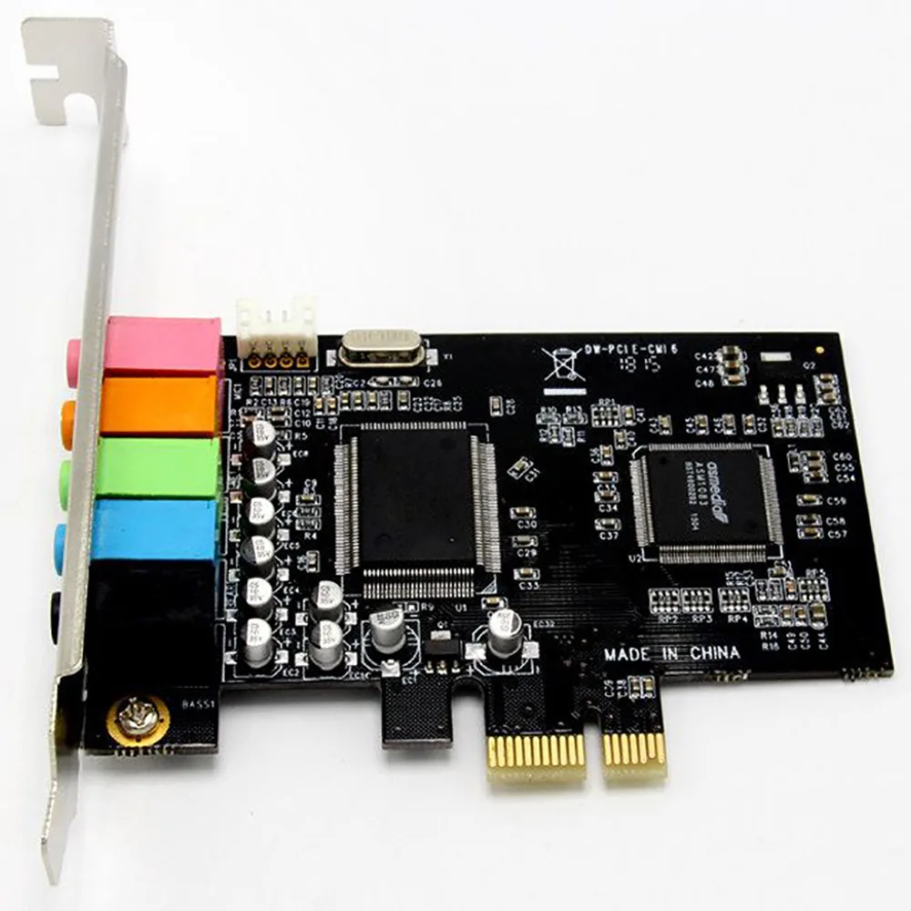 Audio Sound Card PCI E 5.1 Sound 5 port sound card CMI8738 cinema ...