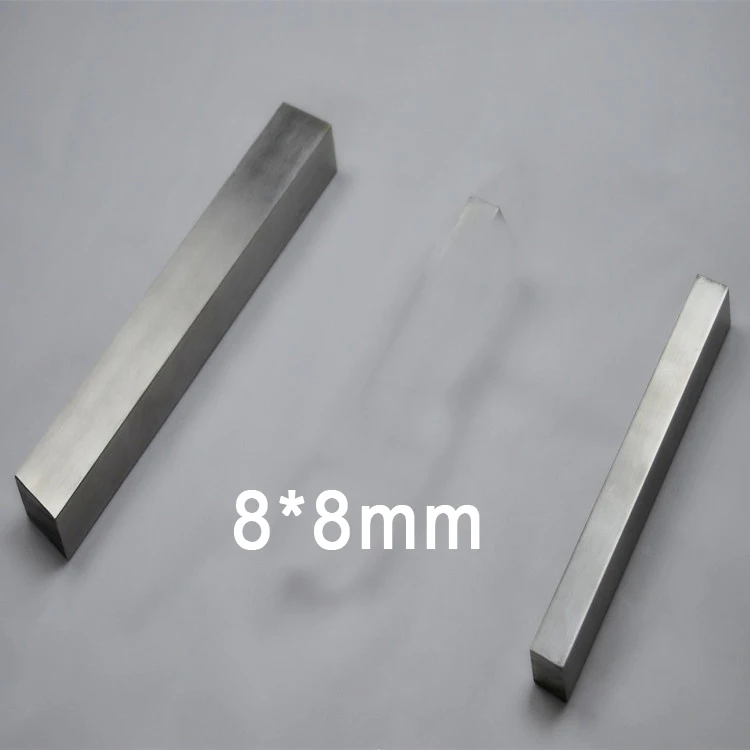 8mm x 8mm 500mm length GR2 titanium square bar square Ti strip titanium ...
