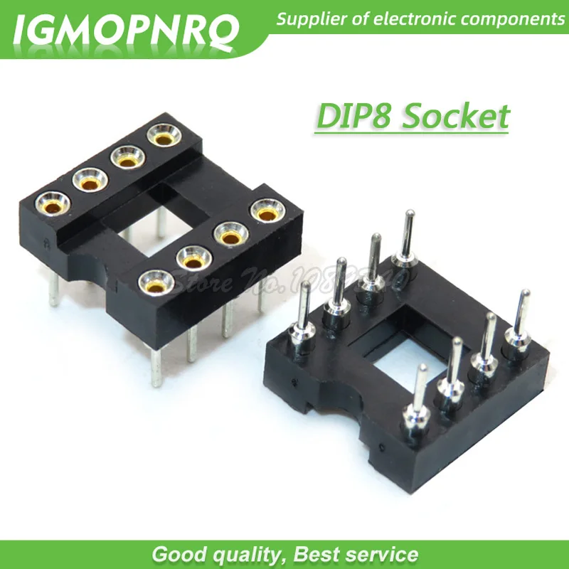 20pcs/lot Dip-8 Round Ic Socket 8 Pin 8pin 8p Round Hole Dip Ic Sockets ...