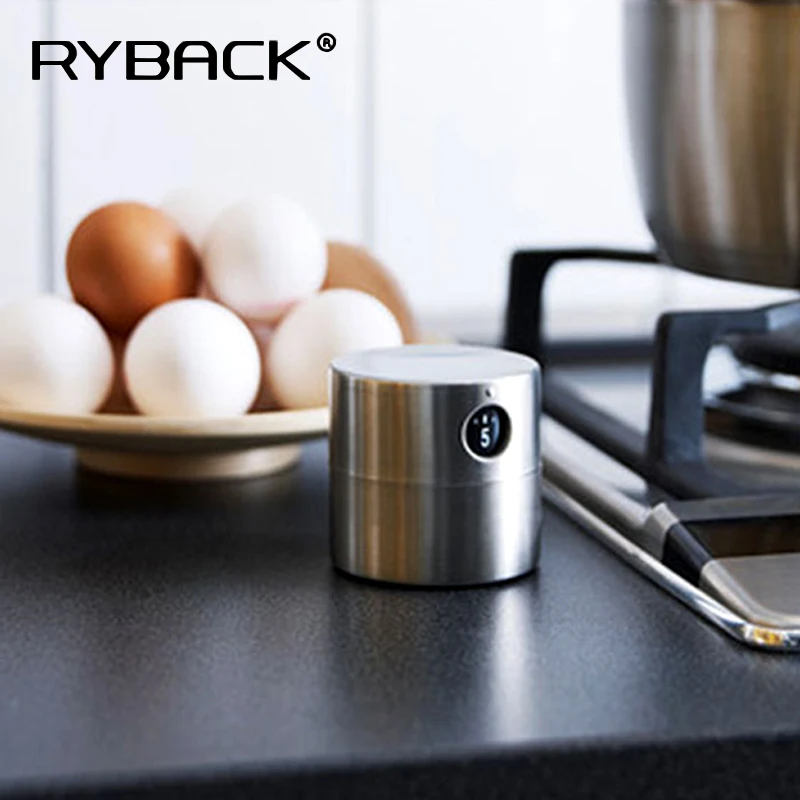 Stainless Steel Mechanical Kitchen Timer 60Mins Sweden Baking Cooking 1 ...