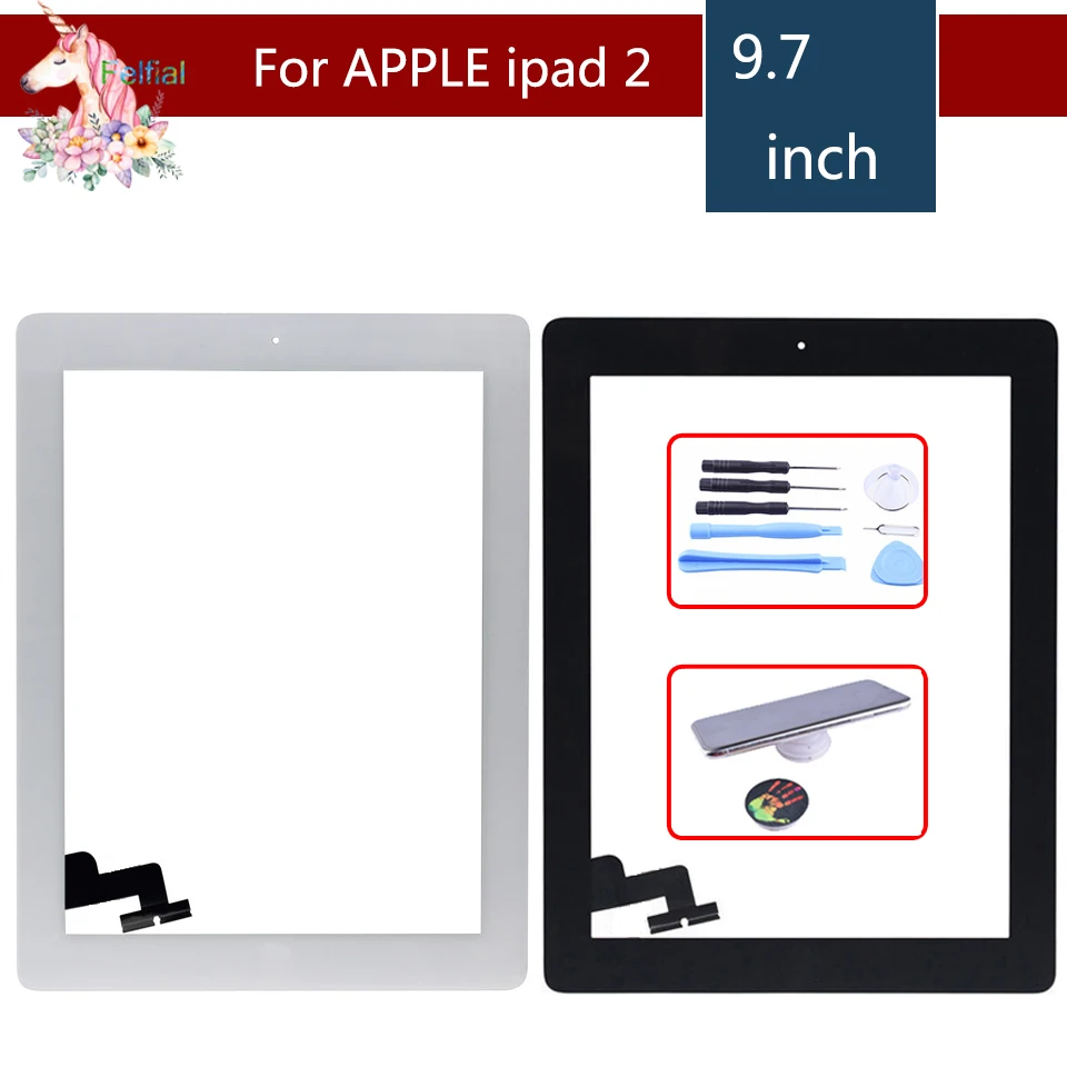 For Ipad 2 Touch Screen Ipad2 A1395 A1396 A1397 Tp With And Adhesive ...