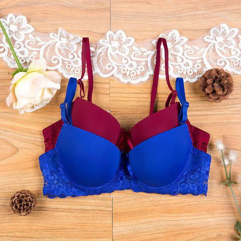Women Girl Seamless 3/4 Cup Push Up Bra Adjustable Support Bra Lingerie ...