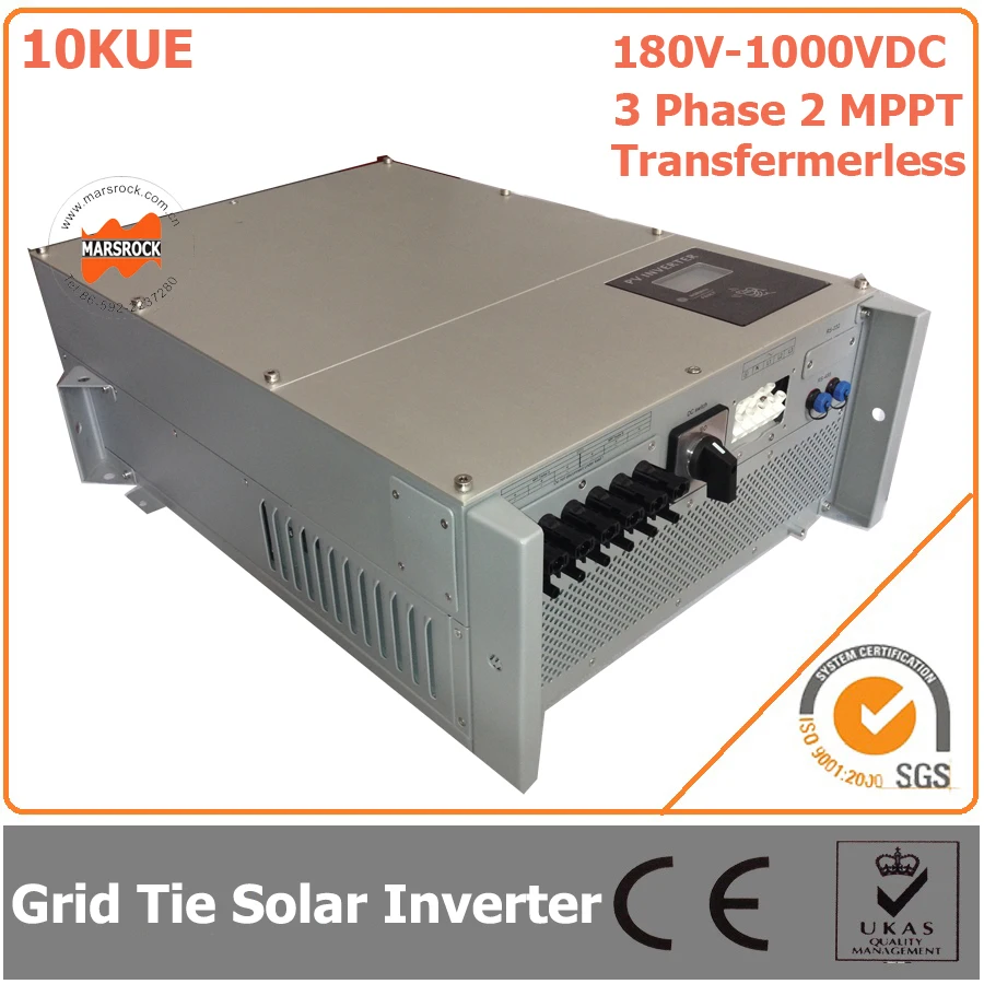 10000W/10KW 180V 1000VDC Three Phase 2 MPPT Transformerless Waterproof ...