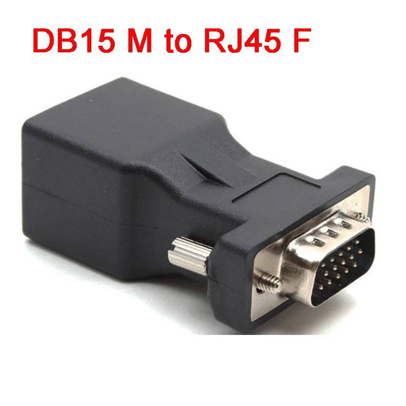 Tarjeta de conector VGA macho a RJ45 hembra de 15 Pines, extensor VGA ...