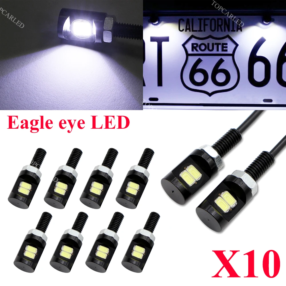 SO.K 10pcs DRL LED Eagle Eye 2 Chips 5630 SMD LED Bulbs Motorcycle Boat ...