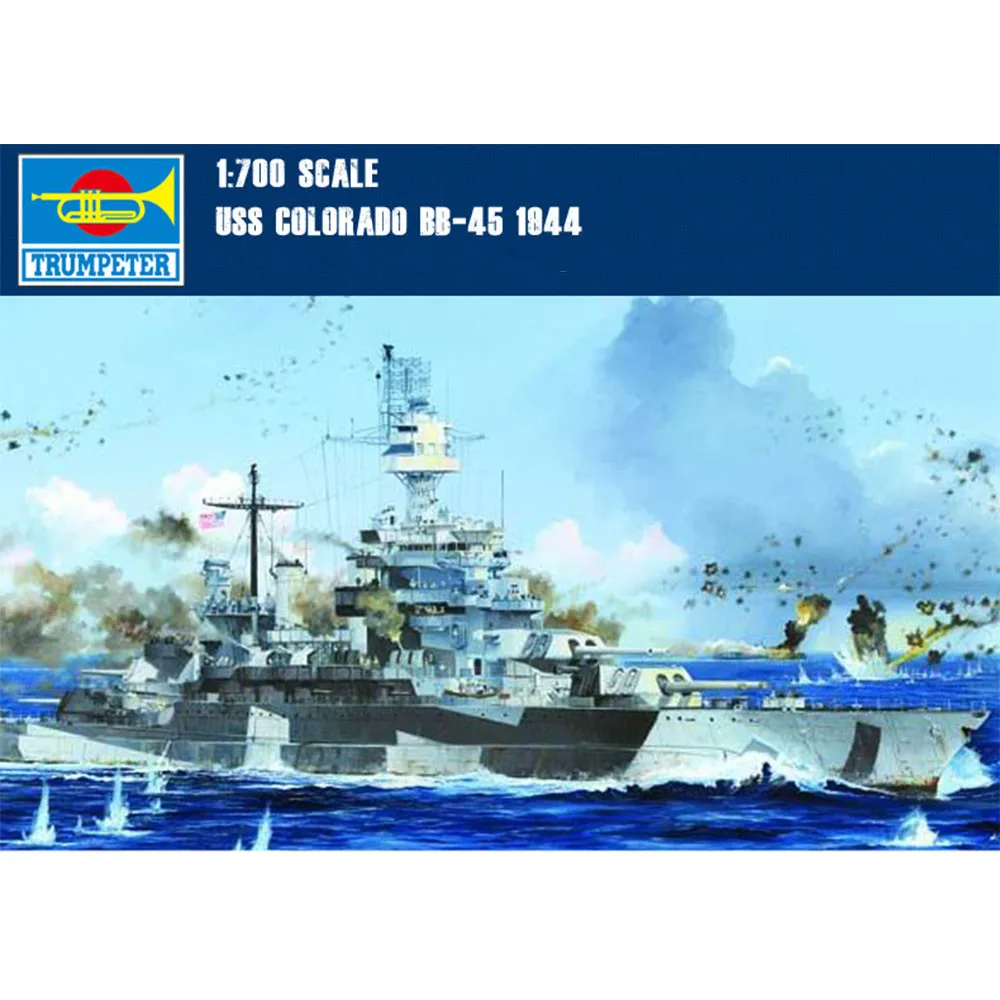 Trumpeter 1/700 Scale USS Colorado BB 45 1944 Battleship Static Warship ...