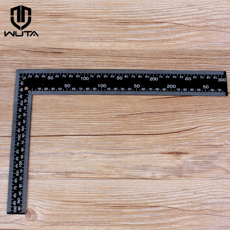 Wuta New Leather Craft Ruler Metal Angle Square Measuring L-shaped ...