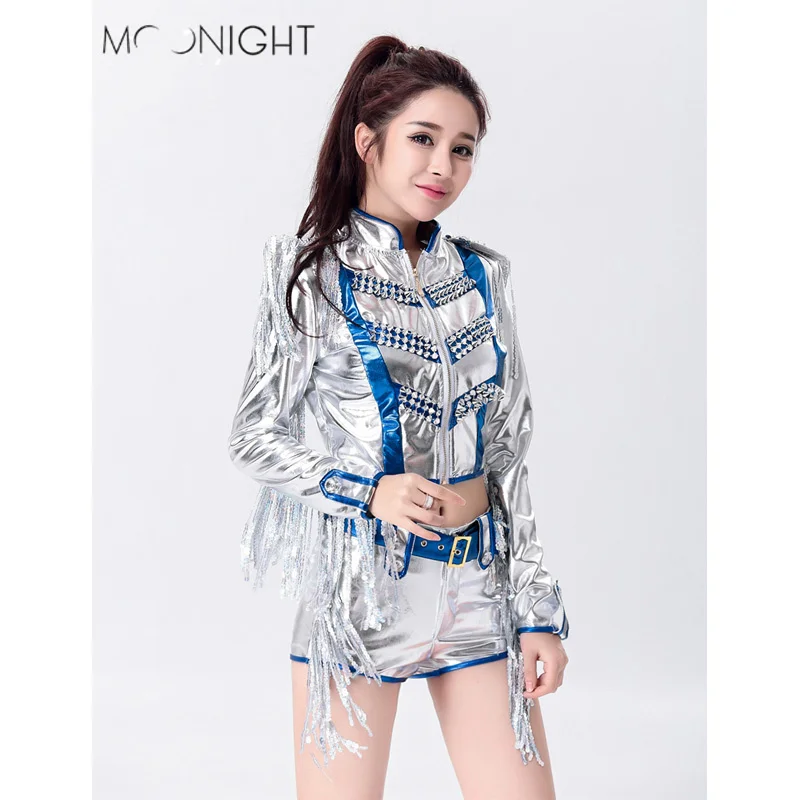 MOONIGHT Singer Stage Show School Girl Costume Bar DJ Dance Outfit ...