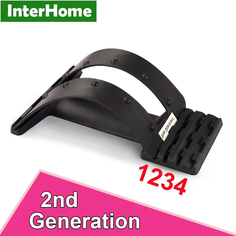 2017 New Back Massage Stretcher Stretching Magic Lumbar Support Waist Neck Relax Mate Device