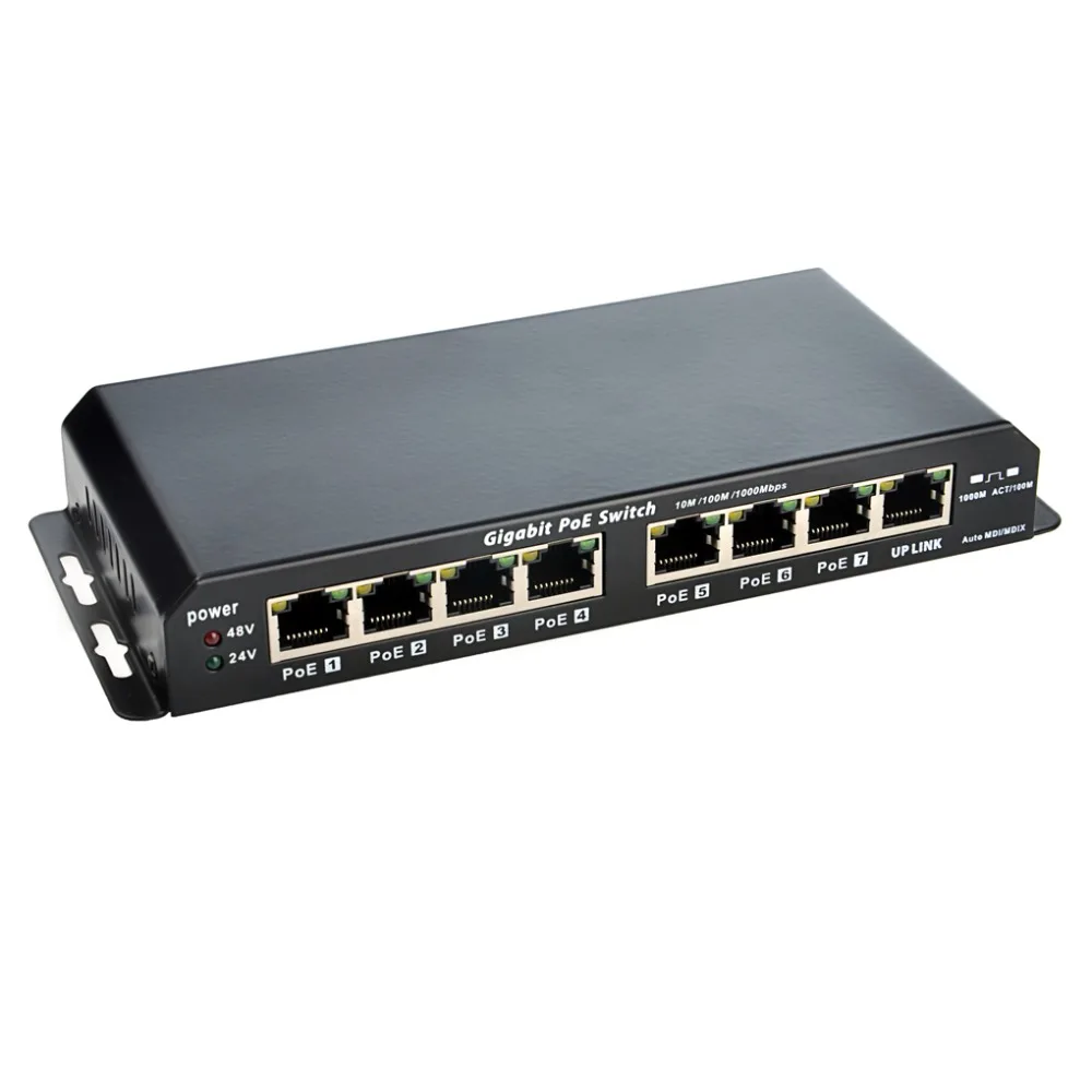 8-port-Gigabit-poe-connector-1-up-links-7-portsPoE-Switch-RJ-45-PoE ...