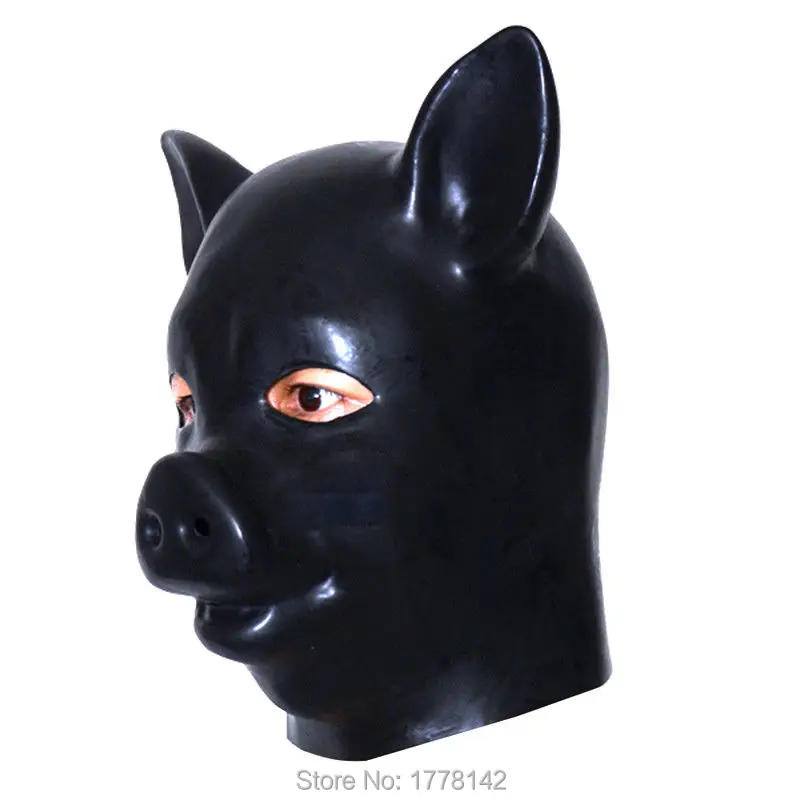 Latex-Mask-Cosplay-Pig-Mask-Unisex-Hallowee-pig-Mask-Moulded-Mask-1-0MM ...