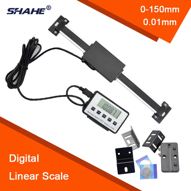 0-150mm 0-200mm 0-300mm Readout Digital Linear Scale With Remote Display External Display Ruler ...