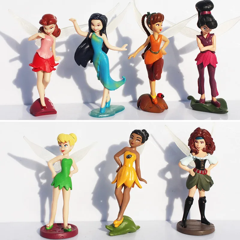 7Pcs/Set Princess Figure Toys Tinkerbell Tinker Bell PVC Figures Toys ...
