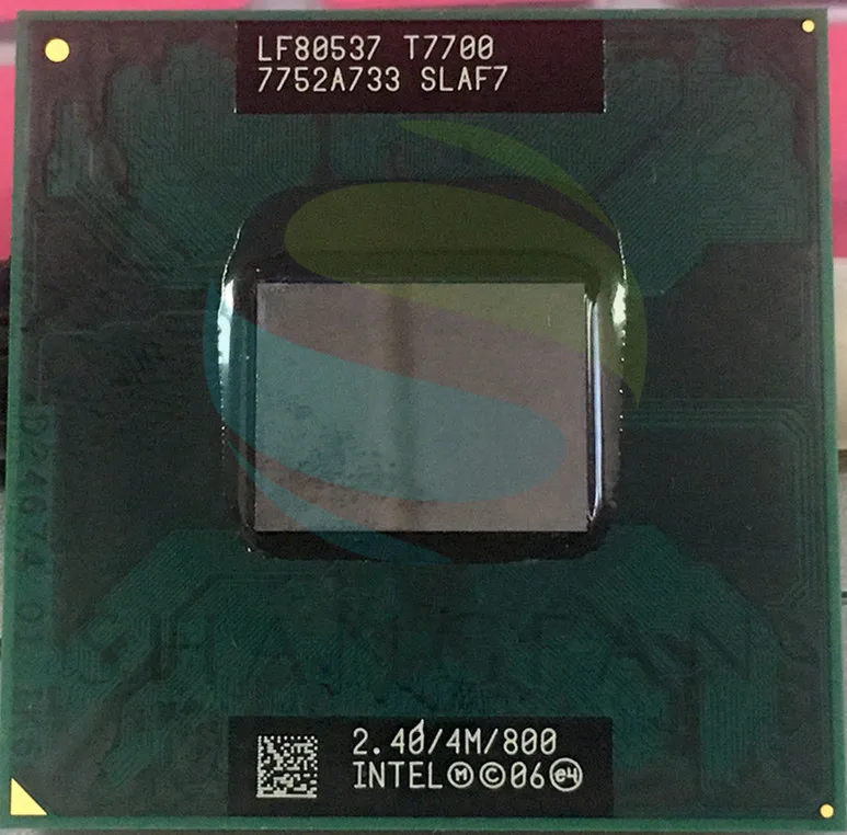Intel cpu laptop core 2 duo t7700 slaf7 cpu 4 m socket 478 cache/2.4 ...