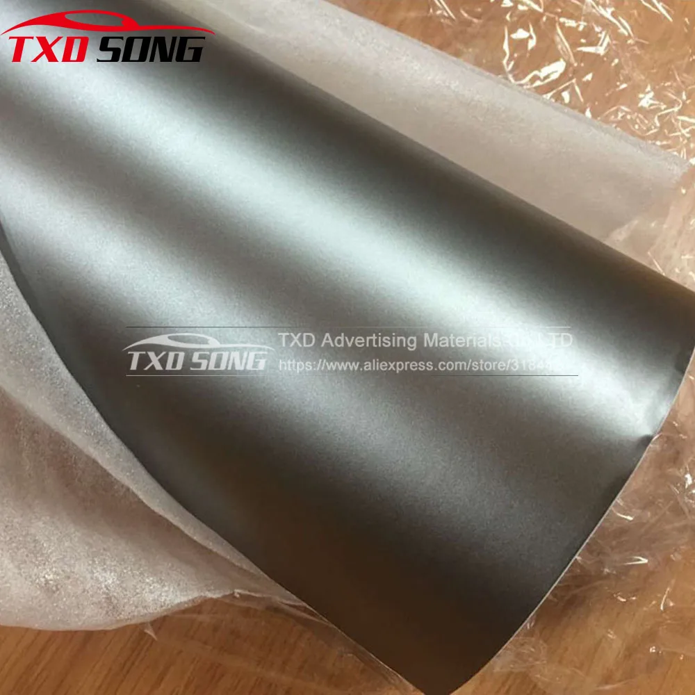 1.52*30m/rol Super Quality Matte Grey Vinyl Film Matt Grey Gray Car ...