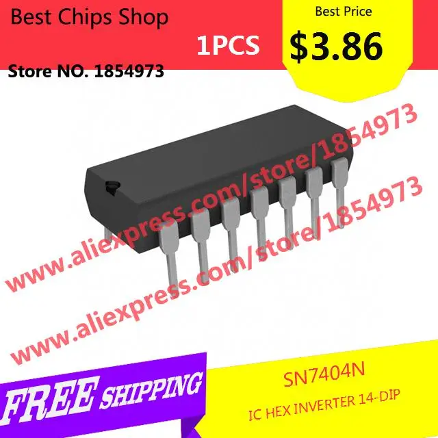 무료 배송 1 개 = $3.86 집적 회로 SN7404N IC HEX 인버터 14 DIP 7404 SN7404|inverted ...