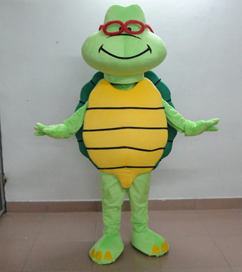 Cartoon Funny Green Turtle Tortoise Cosplay Mascot Costume - AllCosplay.com