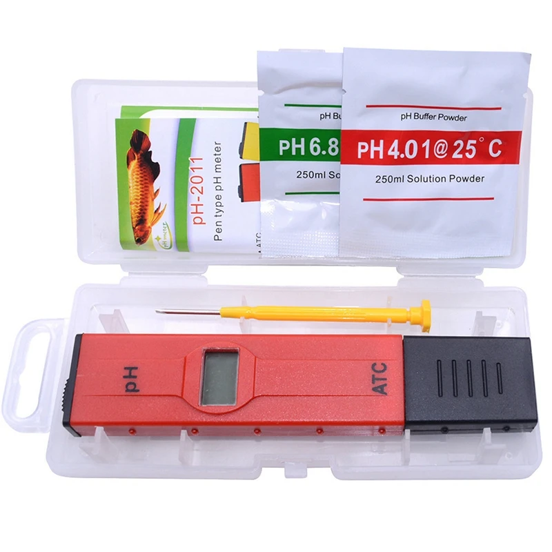 Pen-Type Digital Aquarium Ph Meter Temperature Compensation Atc Lcd ...