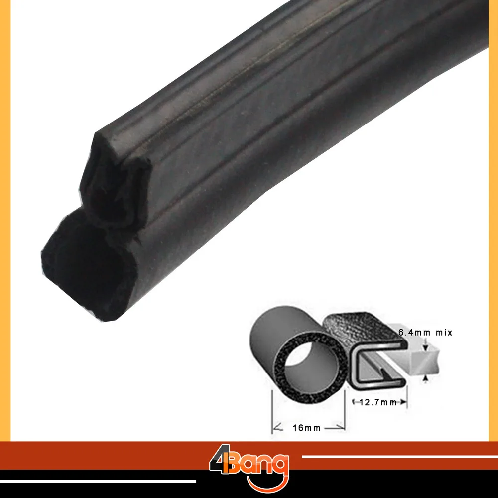 120 Universal Car Door Rubber Seal Strip Pillar Weather Stripping Edge