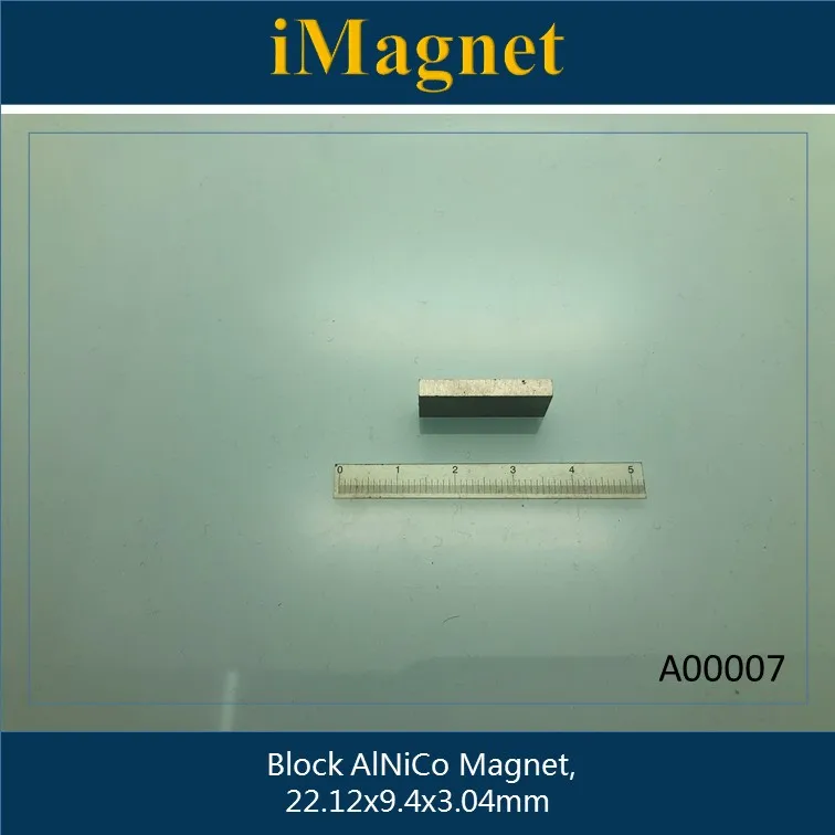 A00007 5 шт/лот блок магнит alnico, 22,12x9,4x3,04 мм, Пользовательские Магнитные стальные ...