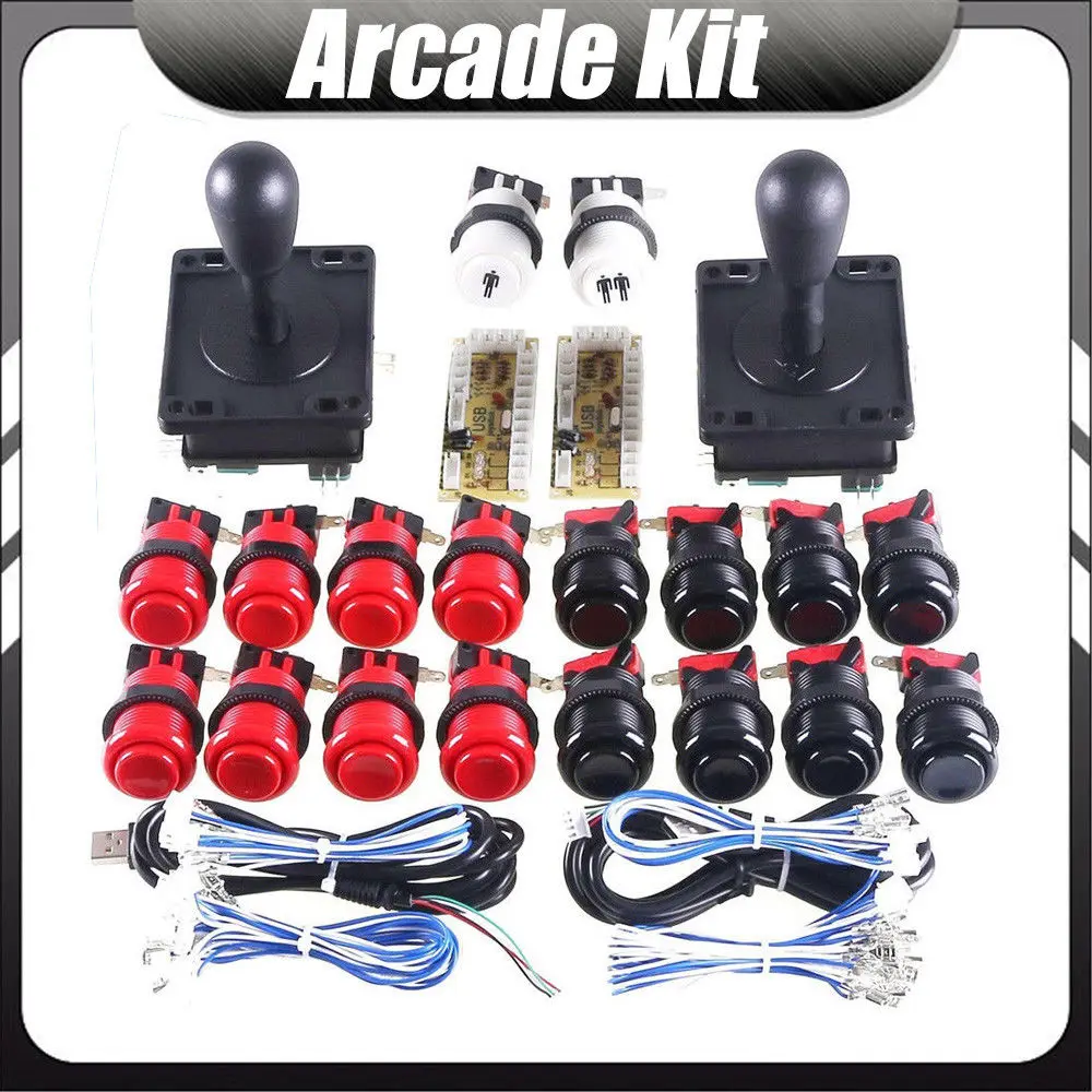 DIY Retro Happ Arcade Joystick Push Button Kit with Zero Delay USB Encoder Game Machine Parts ...