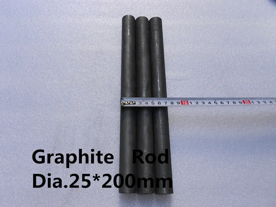 Dia.25*200mm electrode Graphite Rod / graphite substrate rod carbon ...