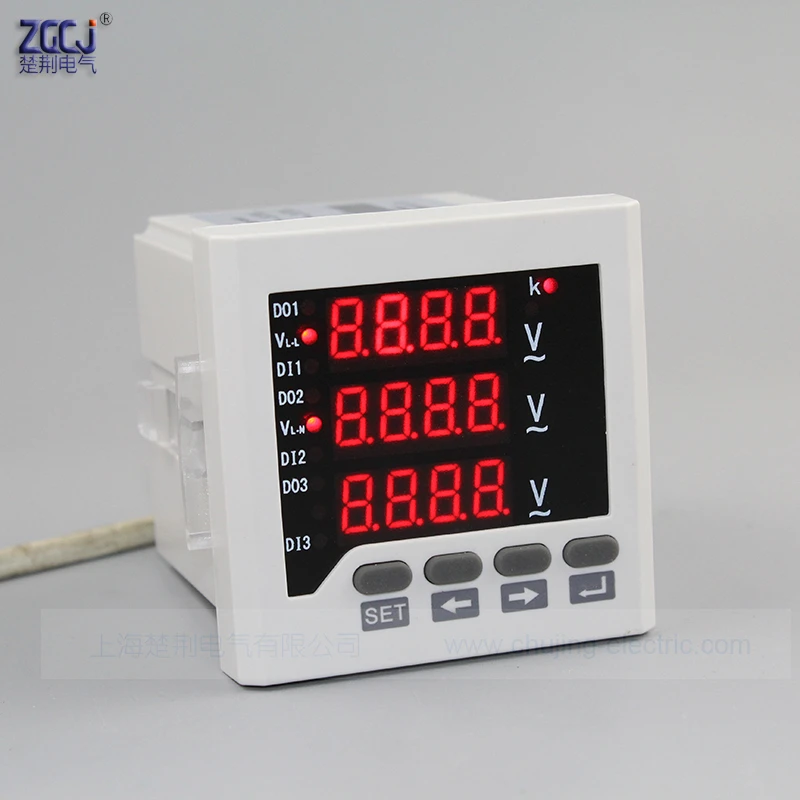 3 Phase 3 Wire And 4 Wire Led Digital 3 Phase Voltage Meter ,3 Phase ...