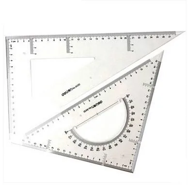 DELI 6430 high quality plastic ruler student drawing ruler triangle ...