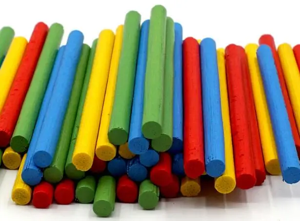 100pcs Colorful Bamboo Counting Sticks Mathematics Montessori Teaching ...