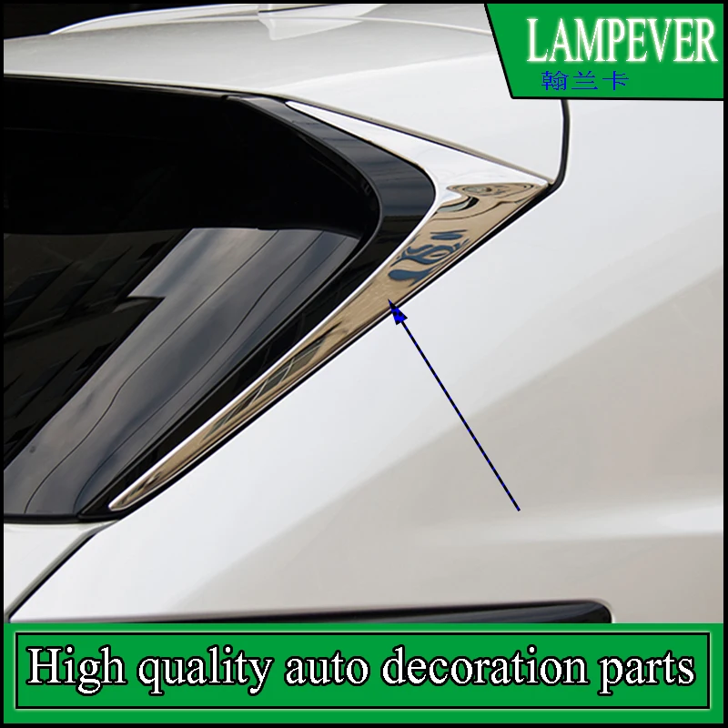 Car Styling Stainless Steel Rear Window Side Wing Cover trim For LEXUS ...