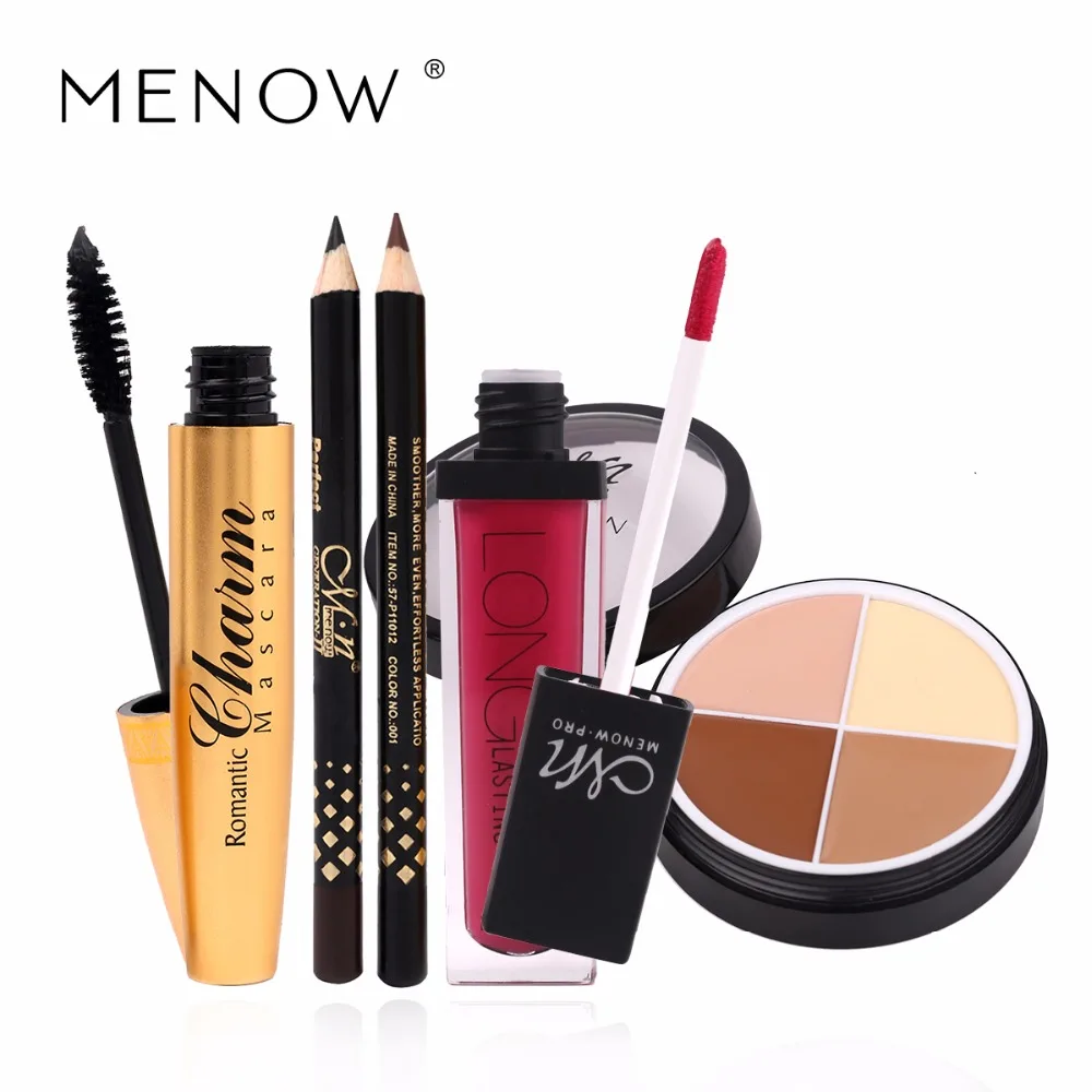 Menow Brand Makeup Set 1Pcs Lasting moisture Lip gloss+1Pcs Concealer ...