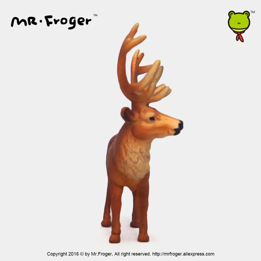 Mr.Froger Elk Model Toy Wild animals toys set Zoo modeling plastic ...