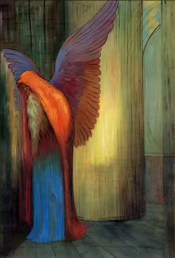 Old Man Angel Wall Painting Wholesale Price Modern Figure Painting On ...