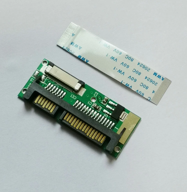 1.8" ZIF/LIF CE HDD Hard Disk Drive SSD to 7+15 22 Pin SATA Adapter ...