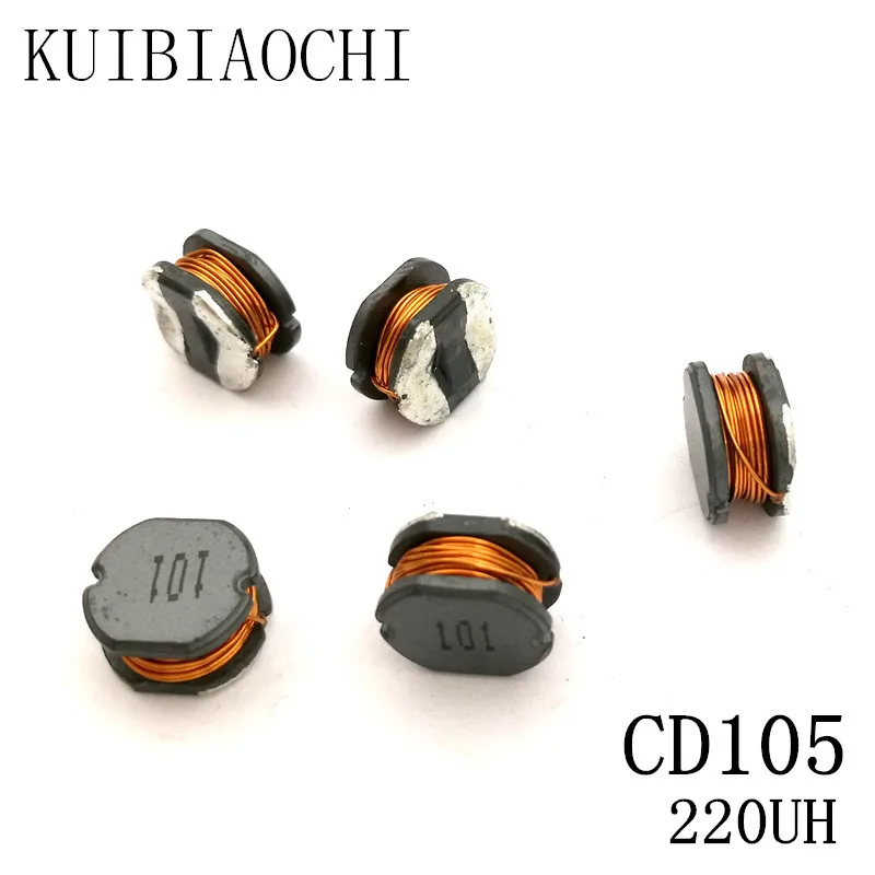 Inductor de potencia SMD CD105 220UH 221 10*9*5,4mm, 10 unids/lote ...