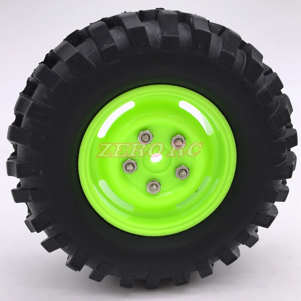 4 Pcs 1.9 Rock Crawler Wheels Green For 1/10 Scale Rc Crawler Car AXIAL ...