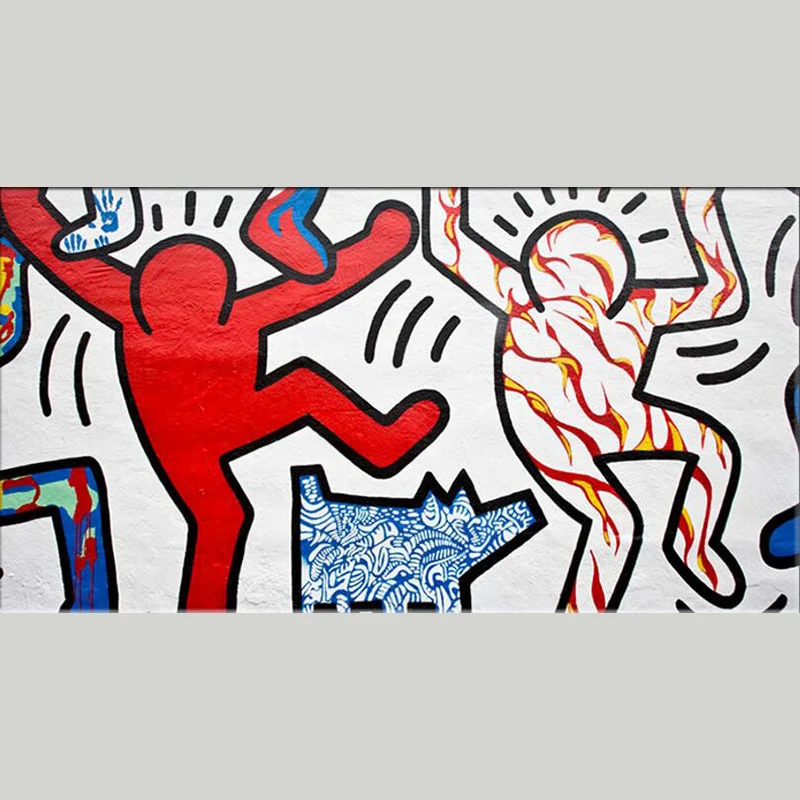 New York Keith Haring Canvas Graffiti Wall Art