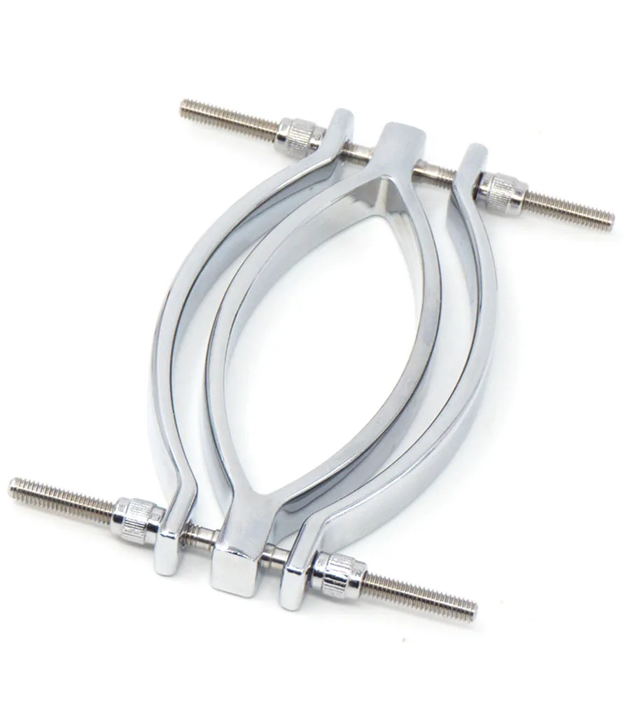 Stainless Steel Vagina Clamp Speculum, Screw Labia Stretching,Chastity ...